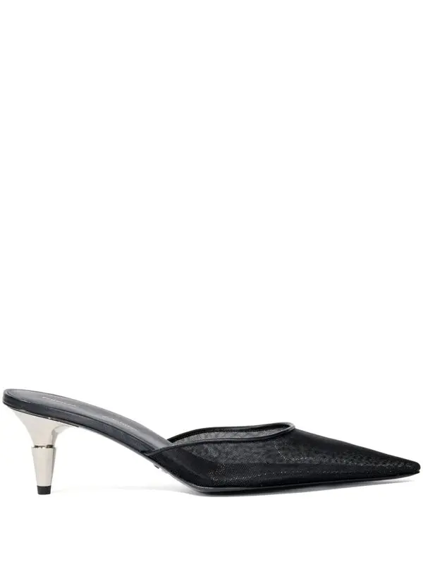 Proenza Schouler Spike 60mm Leather Mules - Black
