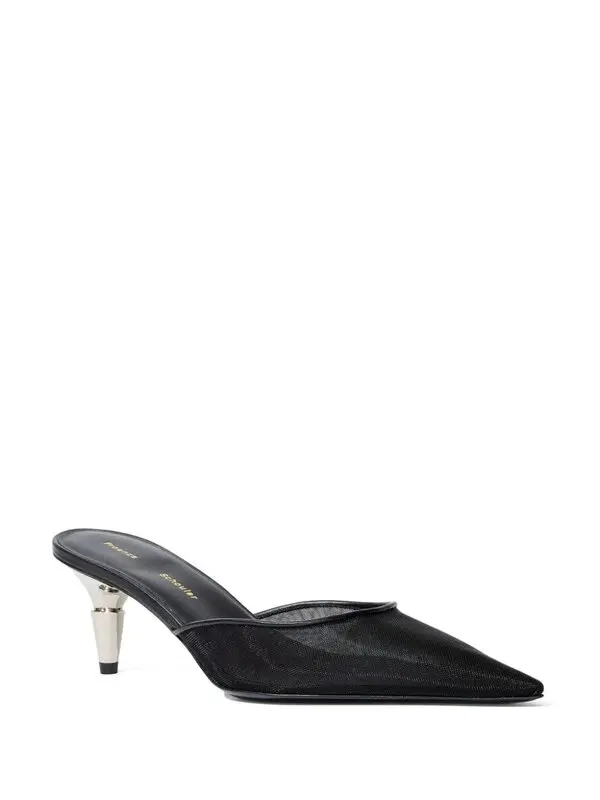 Proenza Schouler Spike 60mm Leather Mules - Black