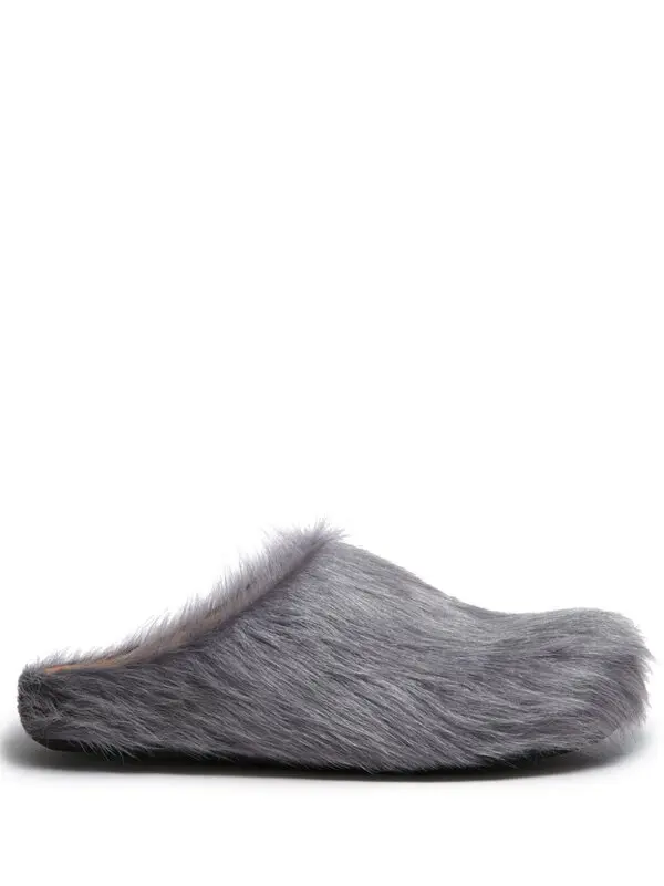 Marni Fussbet Calf-hair Slippers - Grey