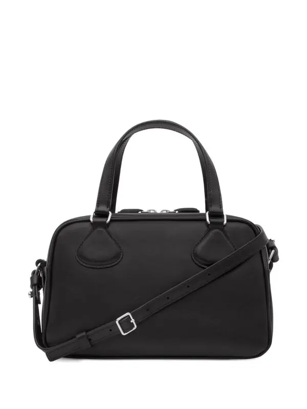 COURREGES Re-edition Leather Bowling Bag - Black
