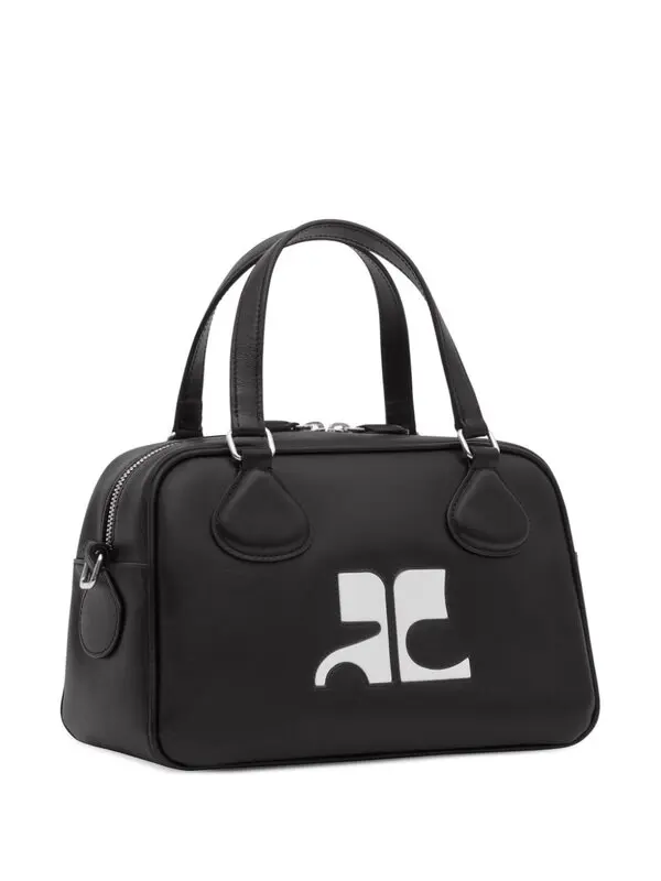 COURREGES Re-edition Leather Bowling Bag - Black