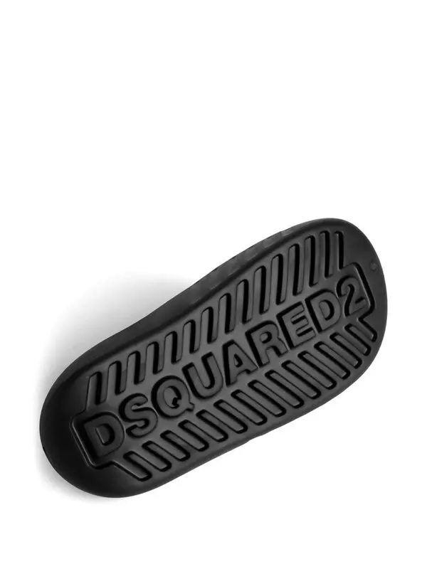 Dsquared2 Logo-embossed Slides - Black