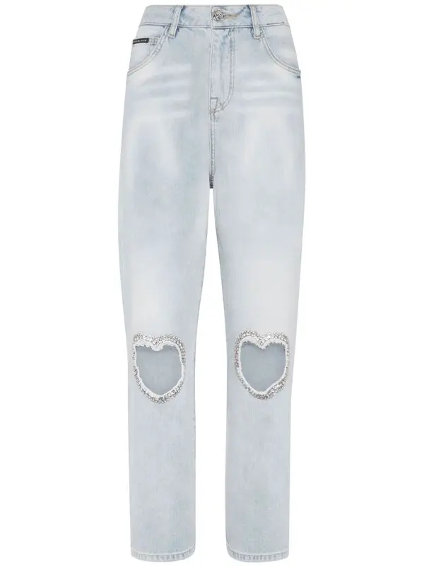 Philipp Plein Heart-patch Straight Jeans