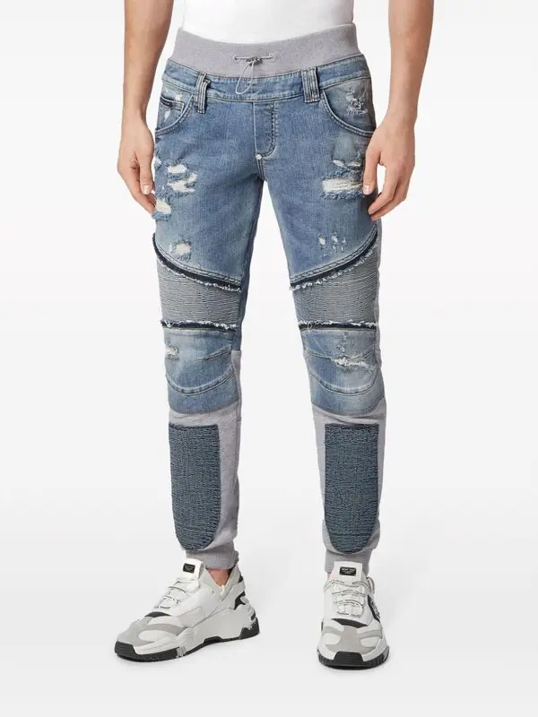 Philipp Plein Skull & Bones Tapered Jeans