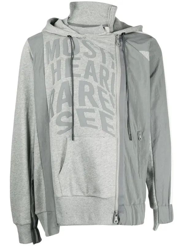 MOSTLY HEARD RARELY SEEN Logo-print Hoodie - Grey