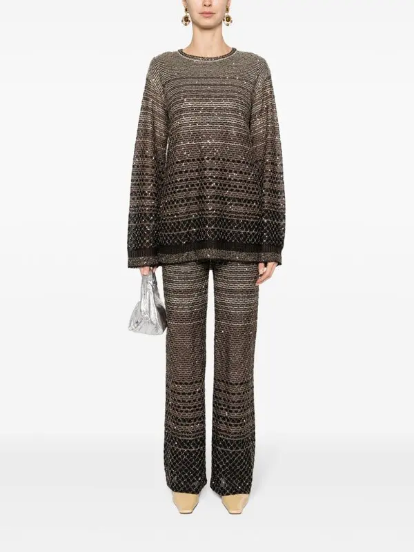 Missoni Sequin-embellished Straight-leg Trousers
