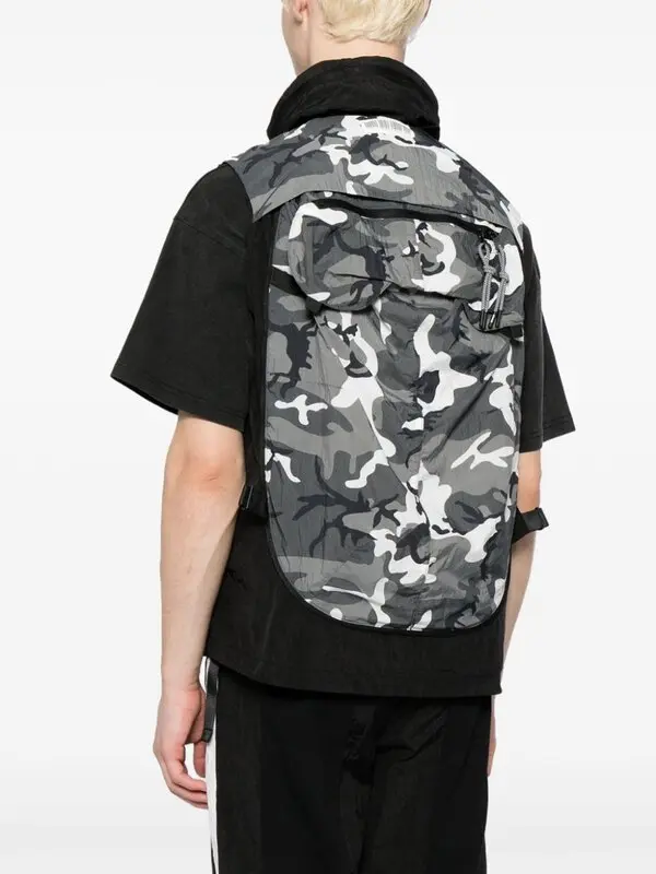 MOSTLY HEARD RARELY SEEN Camouflage-print Layered Gilet