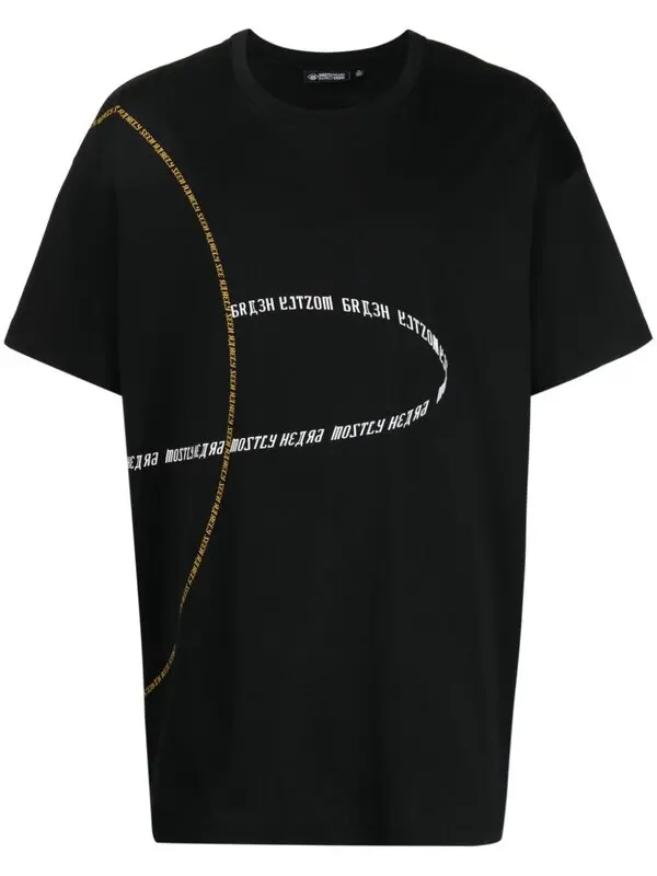 MOSTLY HEARD RARELY SEEN Logo-print Cotton T-shirt - Black