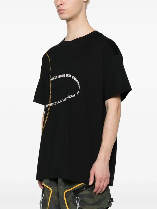 MOSTLY HEARD RARELY SEEN Logo-print Cotton T-shirt - Black