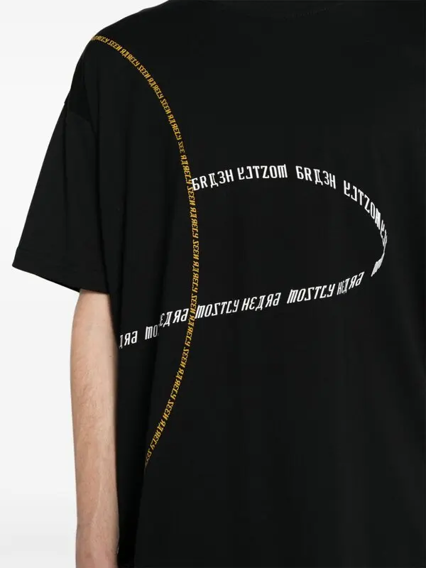 MOSTLY HEARD RARELY SEEN Logo-print Cotton T-shirt - Black