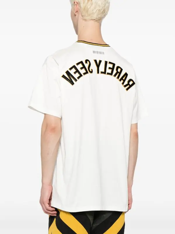 MOSTLY HEARD RARELY SEEN Reflected Logo-appliqué T-shirt - White