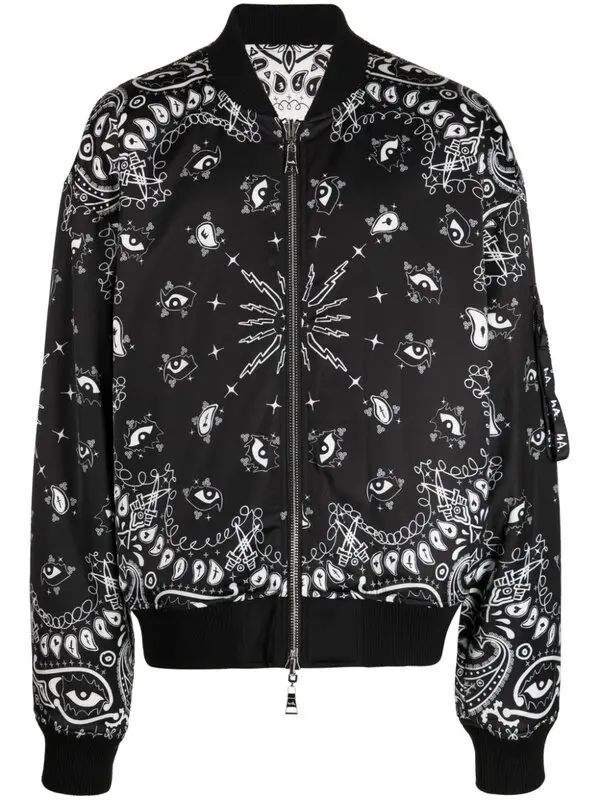 HACULLA. Paisley-print Reversible Bomber Jacket