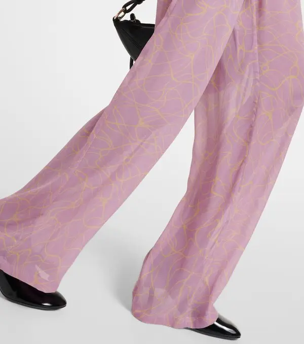 Dries Van Noten Printed Wide-leg Pants