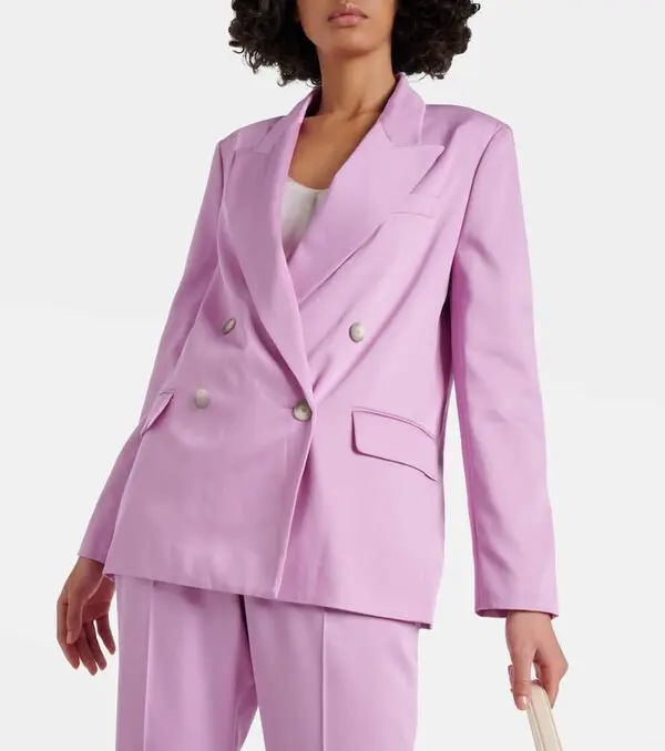 JOSEPH Jaden Double-breasted Blazer - Pink