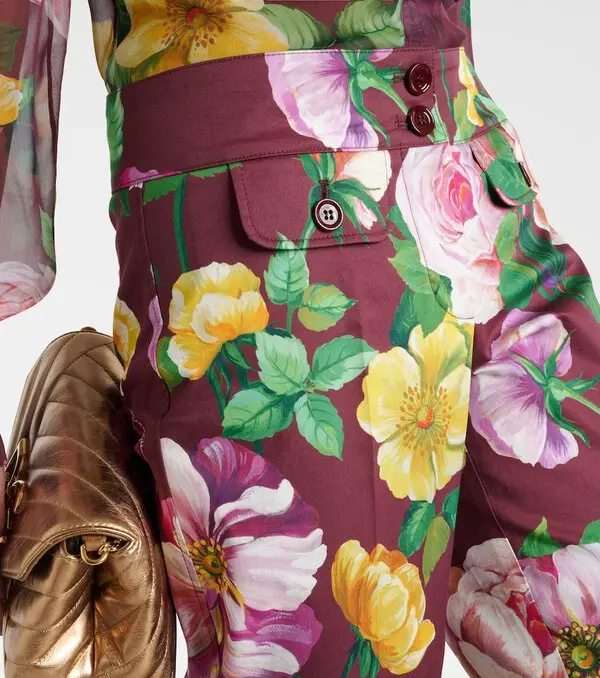 Dolce & Gabbana Floral Cotton-blend Pants