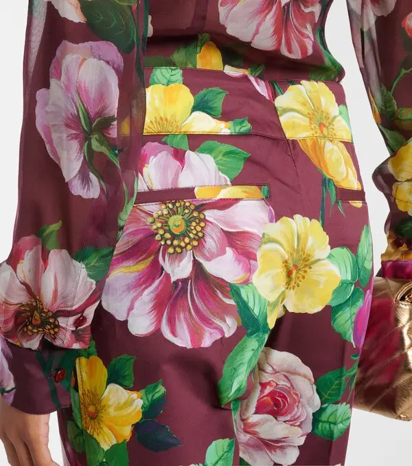 Dolce & Gabbana Floral Cotton-blend Pants