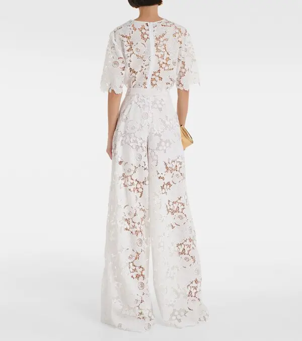 Oscar De La Renta High-rise Wide-leg Lace Pants