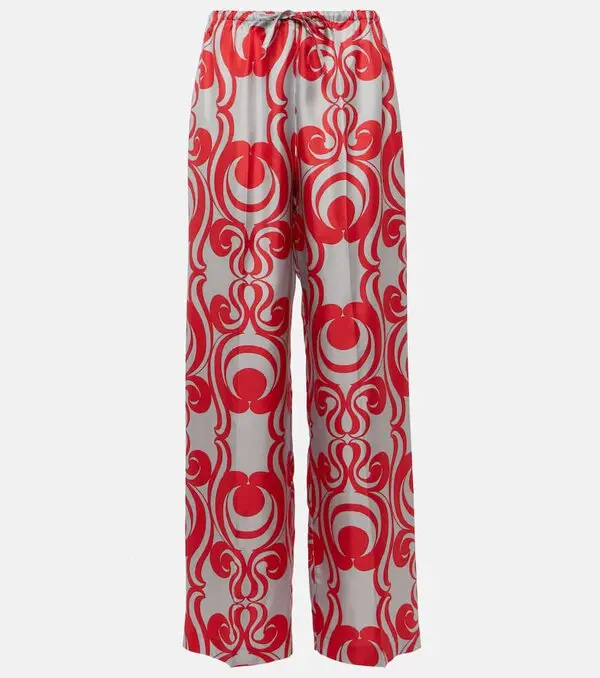 Dries Van Noten Printed Wide-leg Silk Pants - Multicoloured