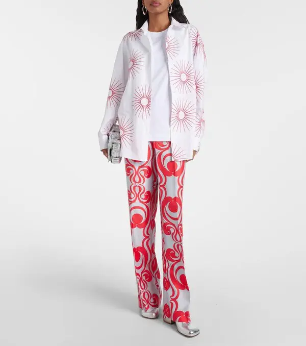 Dries Van Noten Printed Wide-leg Silk Pants - Multicoloured