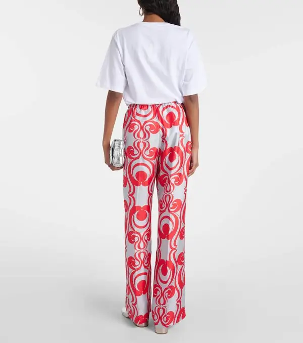Dries Van Noten Printed Wide-leg Silk Pants - Multicoloured