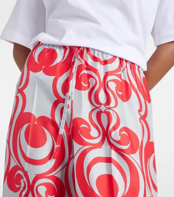 Dries Van Noten Printed Wide-leg Silk Pants - Multicoloured