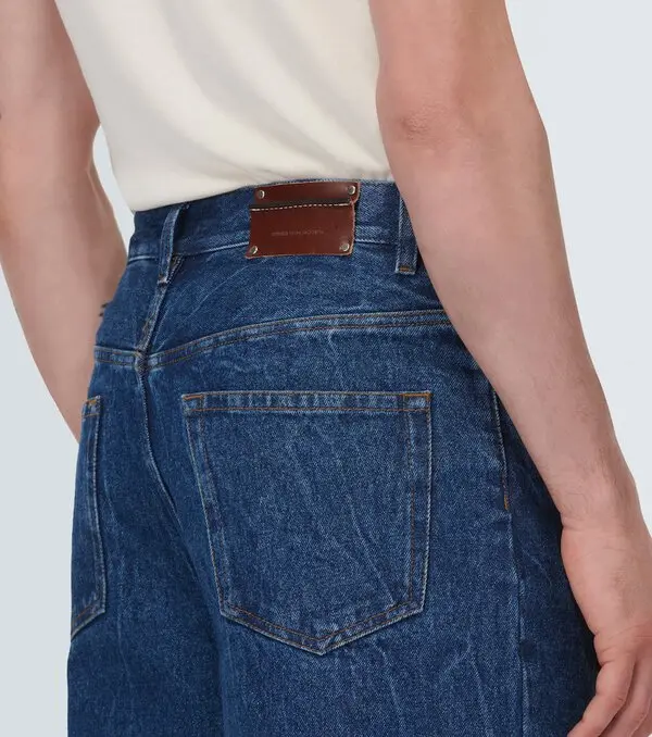 Dries Van Noten Marble-wash Wide-leg Jeans - Blue