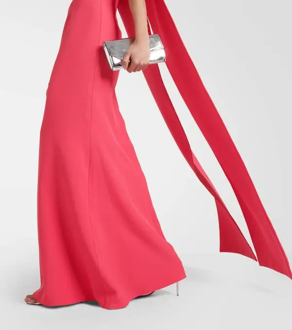 Safiyaa Ginkgo Caped Gown - Orange