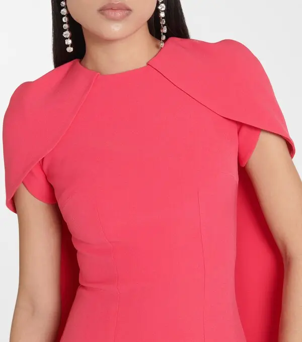 Safiyaa Ginkgo Caped Gown - Orange