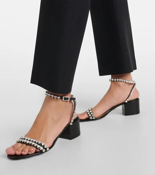 Mach & Mach Audrey 55 Crystal-embellished Sandals