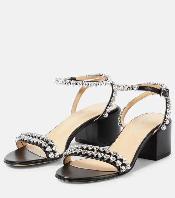 Mach & Mach Audrey 55 Crystal-embellished Sandals