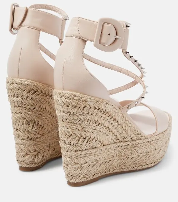 CHRISTIAN LOUBOUTIN Chocazeppa Espadrille Wedge - Neutrals