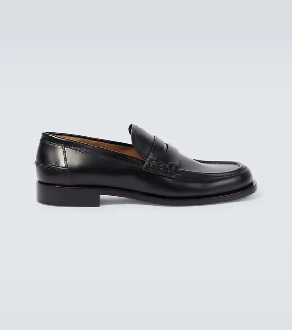 GIANVITO ROSSI Michael Leather Loafers - Black