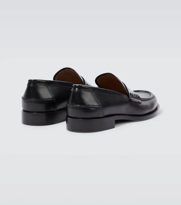 GIANVITO ROSSI Michael Leather Loafers - Black
