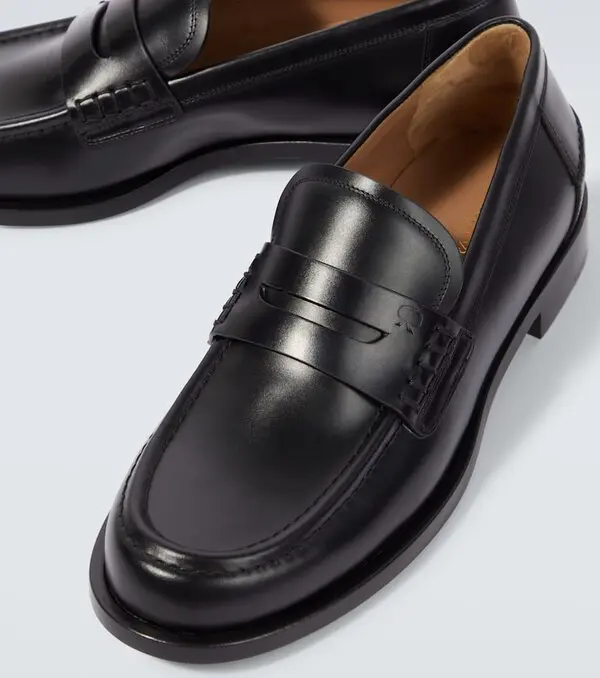 GIANVITO ROSSI Michael Leather Loafers - Black