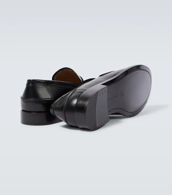 GIANVITO ROSSI Michael Leather Loafers - Black