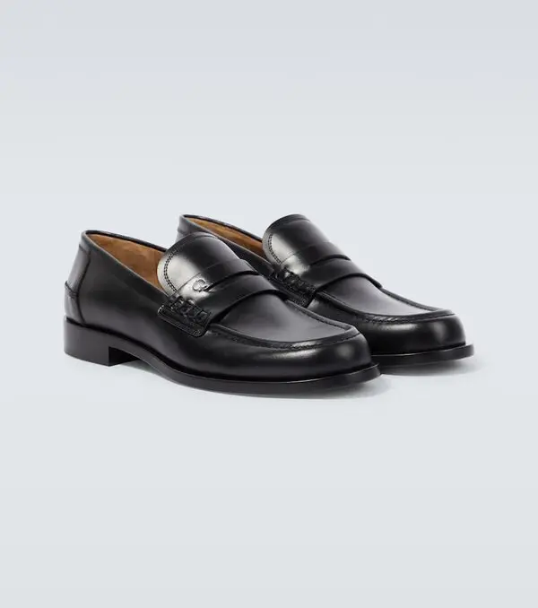 GIANVITO ROSSI Michael Leather Loafers - Black