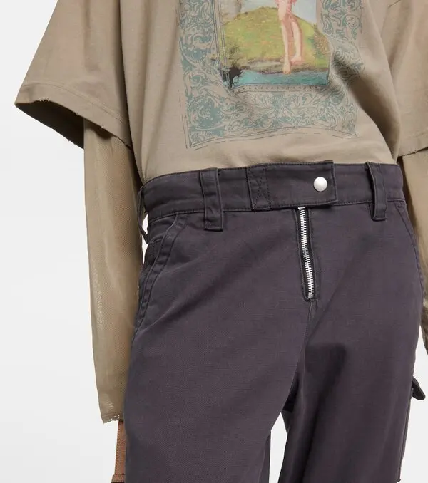 Acne Studios Mid-rise Cotton Canvas Cargo Pants