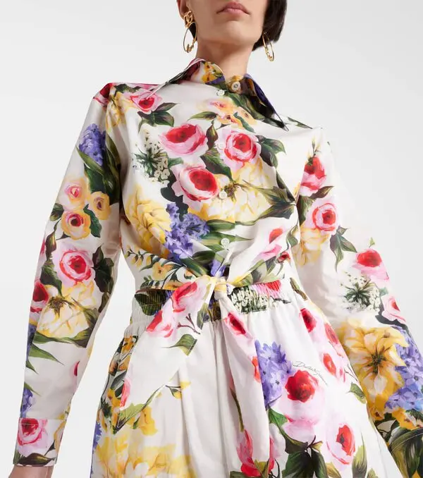 Dolce & Gabbana Floral Cropped Shirt - Multicoloured
