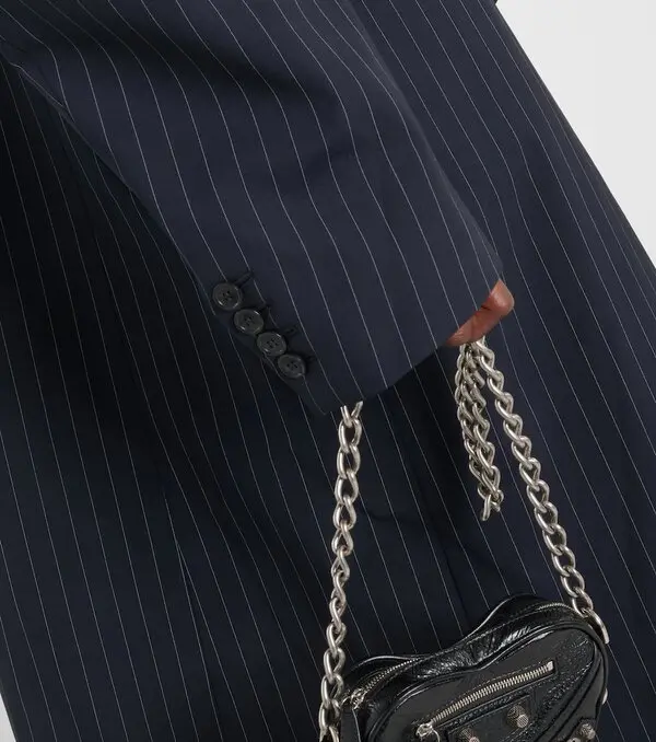 Vetements Oversized Pinstriped Wool Coat