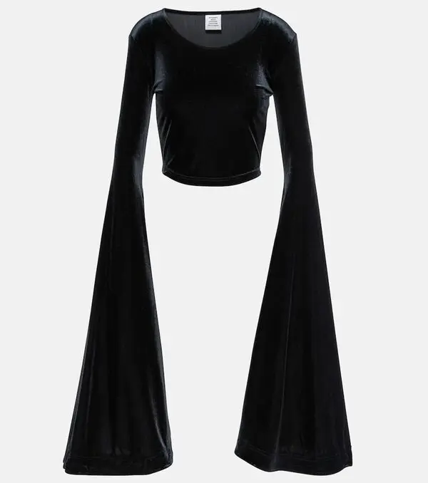 Vetements Velvet Crop Top