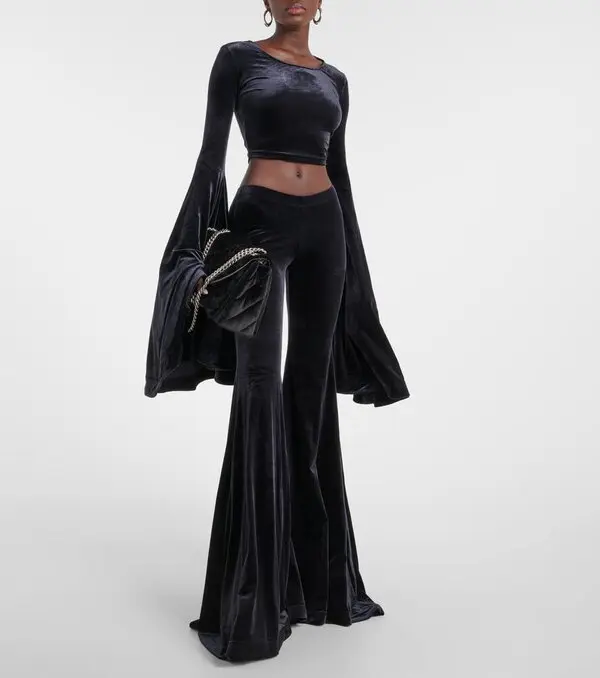 Vetements Velvet Crop Top