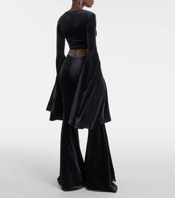 Vetements Velvet Cropped Top