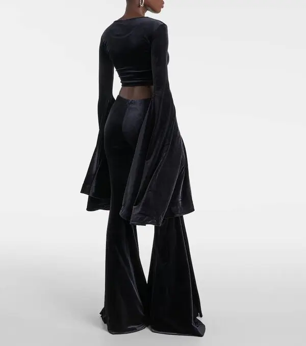 Vetements Velvet Crop Top