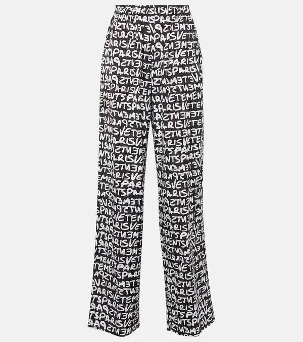 Vetements Printed Wide-leg Pants - Multicoloured
