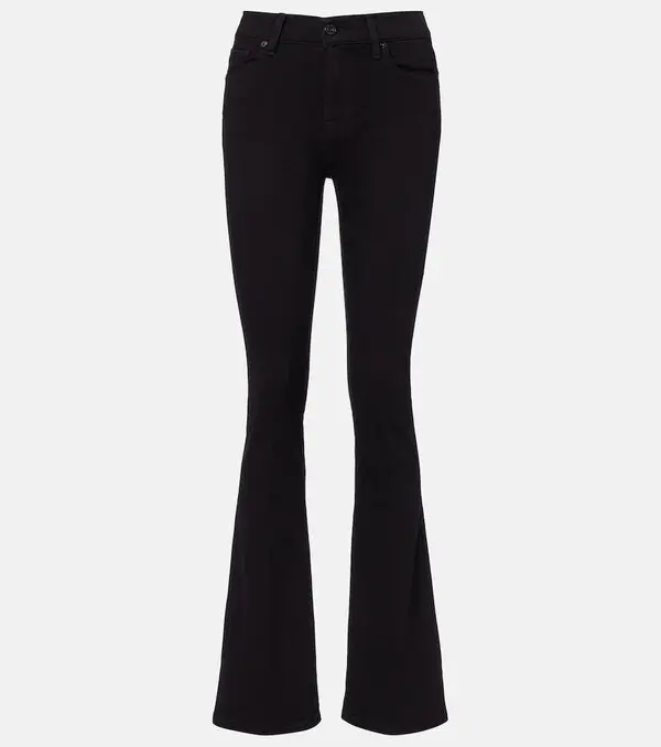 7 For All Mankind Mid-rise Bootcut Jeans - Black