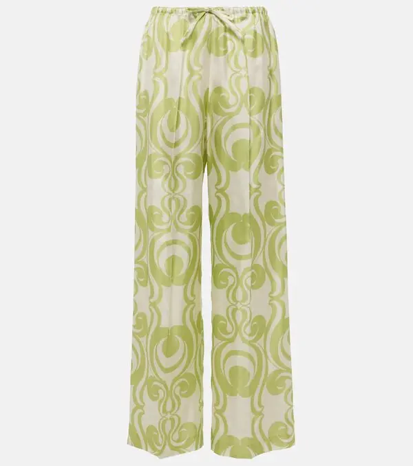 Dries Van Noten Printed Wide-leg Pants