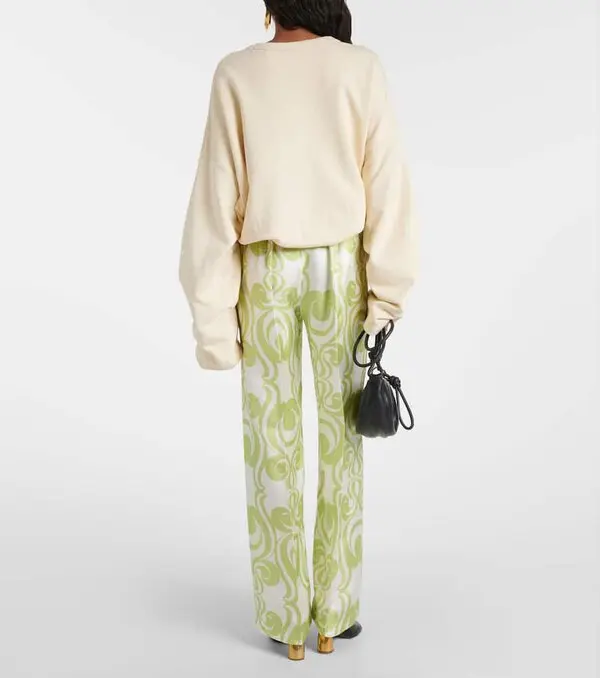 Dries Van Noten Printed Wide-leg Pants