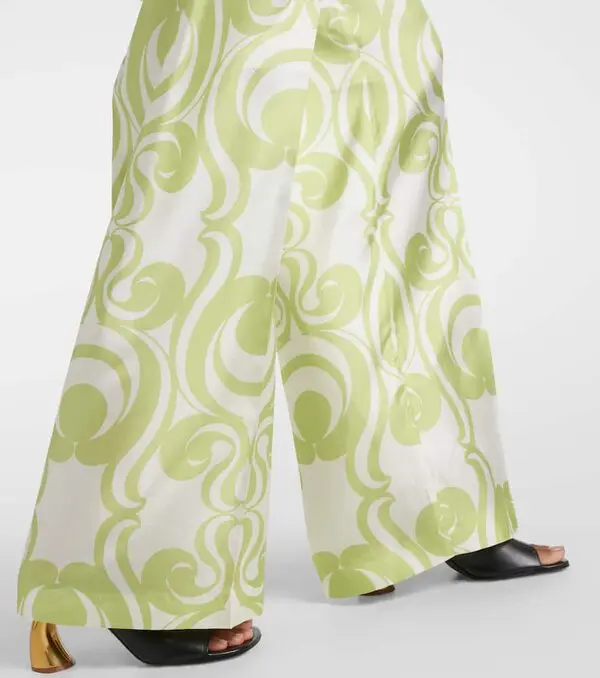 Dries Van Noten Printed Wide-leg Pants