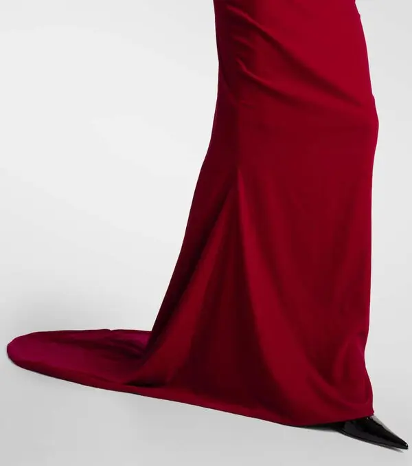 MISS SOHEE Embellished Cotton-blend Velvet Gown