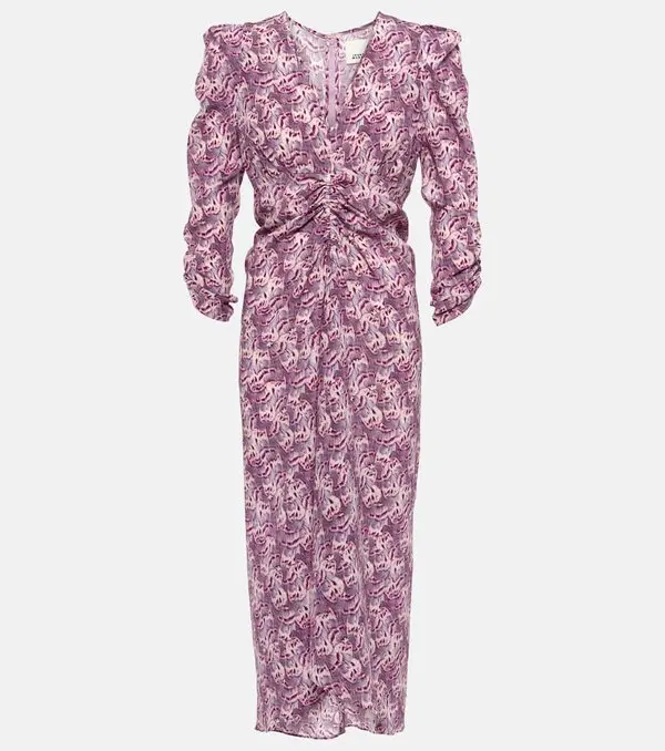 Isabel Marant Albini Printed Silk-blend Midi Dress